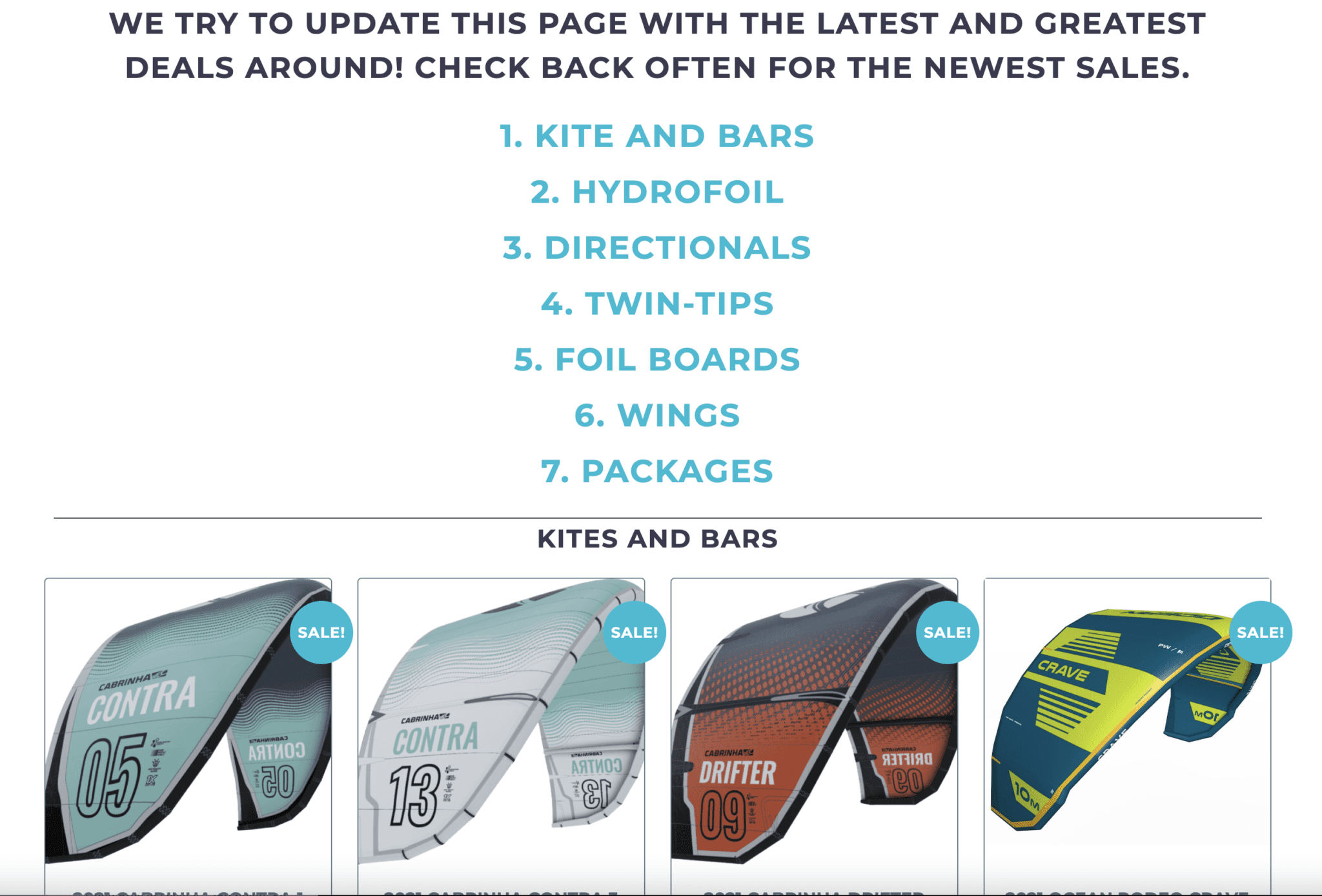 Kite, Wing and Foil Sale - Kiteboarding Closeouts